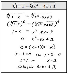 OpenAlgebra Com Free Algebra Study Guide Video Tutorials Solving Radical Equations