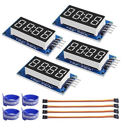 4pack 036 4digit Tube Led 7segment Display Module Red Common Anode
