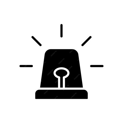 Premium Vector Siren Alarm Icon Vector Design Template In White
