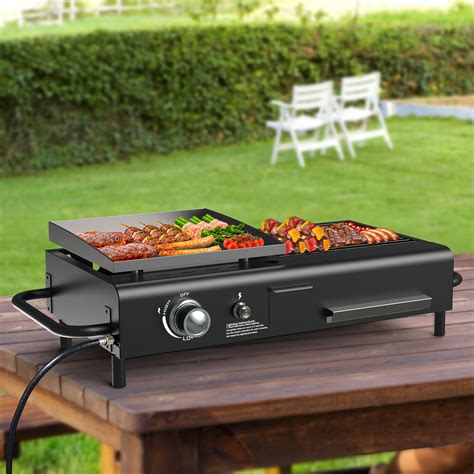 Bestfire Portable Dual Fuel Propane And Charcoal Grill Combo Tabletop