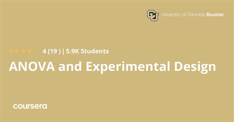 Anova And Experimental Design Coursera