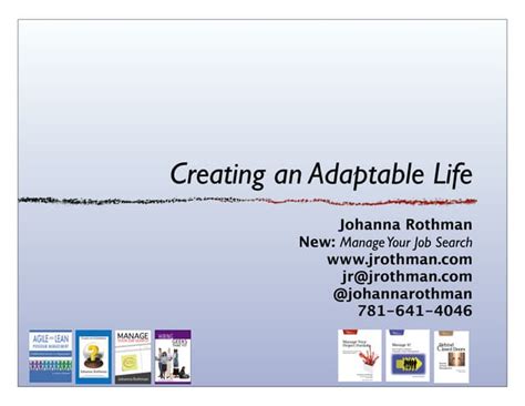 Creating An Adaptable Life Ppt