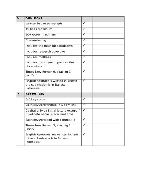 Self Assessment For Abstract Pdf