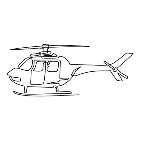 Premium Vector Vector Continuous One Line Helicopter Illustration