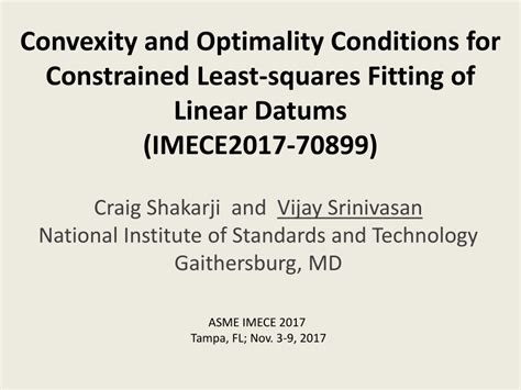 pdf convexity and optimality conditions for constrained least squares