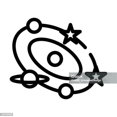 은하수 얇은 선 아이콘 토성 천문학 개념고립 된 윤곽 기호에서 행성 선형 아이콘 웹 디자인 및 앱에 대한 벡터 그림 기호 요소입니다 만화에 대한 스톡 벡터 아트 및 기타