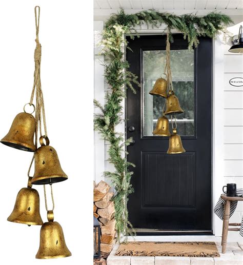 Shangtianfeng Cow Bells Christmas Decor Black Rustic Bells