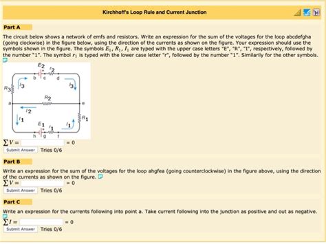 Solved Kirchhoffs Loop Rule And Current Junction Part A The