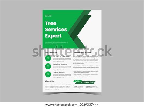 Tree Service Flyer Design Template Tree Stock Vector Royalty Free Shutterstock