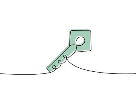 키 한 줄 컬러 연속 드로잉 홈 키 연속 한 줄 다채로운 일러스트레이션 벡터 미니멀리스트 선형 일러스트 레이 션 0명에 대한 스톡 벡터 아트 및 기타 이미지 Istock