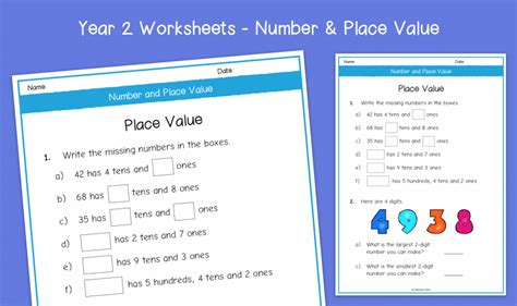 Year 2 Place Value Worksheets Ks1 Number And Place Value Primary Maths