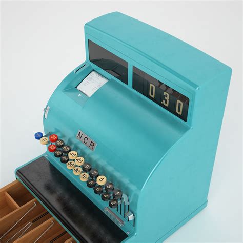 레트로 금전 등록기 05 3d 모델 39 Max Fbx Obj Free3d