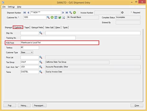 Using The Fob Point In Sage 300 Erp Sage 300 Erp Tips Tricks And Components