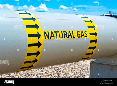 A Huge Diameter Gas Pipeline With A Gas Transportation Direction