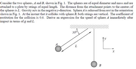Solved Consider The Two Spheres A And B Shown In Fig Chegg