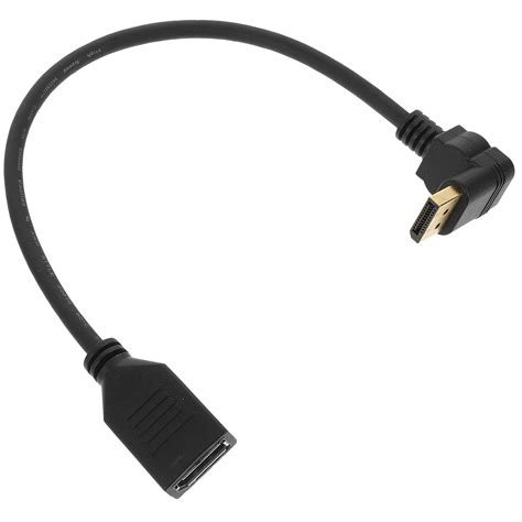 Display Port Adapter 1 2 Male To Female Cord Angled Display Port Converter