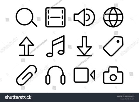 Set Basic Web Applications Icon Design Stock Vector Royalty Free 2230658455 Shutterstock