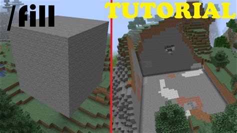Como Utilizar El Comando Fill En Minecraft Bedrock Youtube