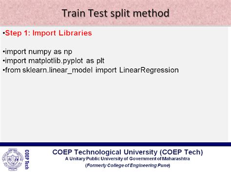 Train Test Spilt Using Sklearn