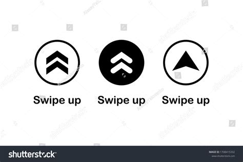 Swipe Arrow Icon Modern Button Web Stock Vector Royalty Free 1708415332 Shutterstock