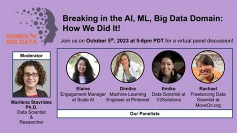 Breaking In The AI ML Big Data Domain How We Did It Women In Big Data