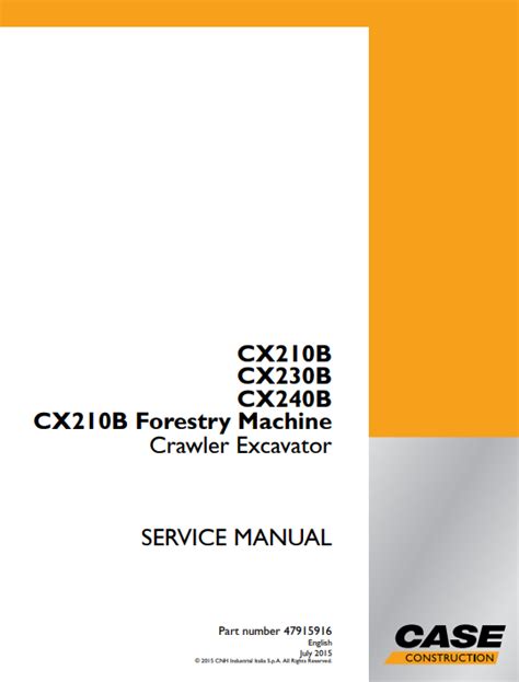Case Cx210b Case Cx230b Case Cx240b Case Cx210b Forestry Machine