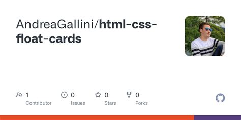 GitHub AndreaGallini Html Css Float Cards