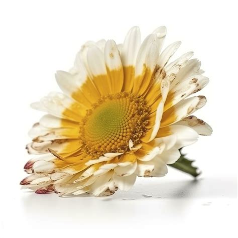 daisy flower with isolated on white background generate ai 23407179