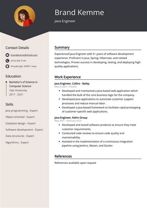 Java Engineer Cv Sample And Guide Entry Level Senior Jobs