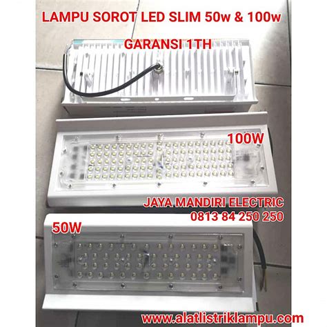 Lampu SOROT LED LAMPU SOROT SLIM Led 50 WATT PUTIH PREMIUM OUTDOOR 50WATT 50W 50 W JAYA