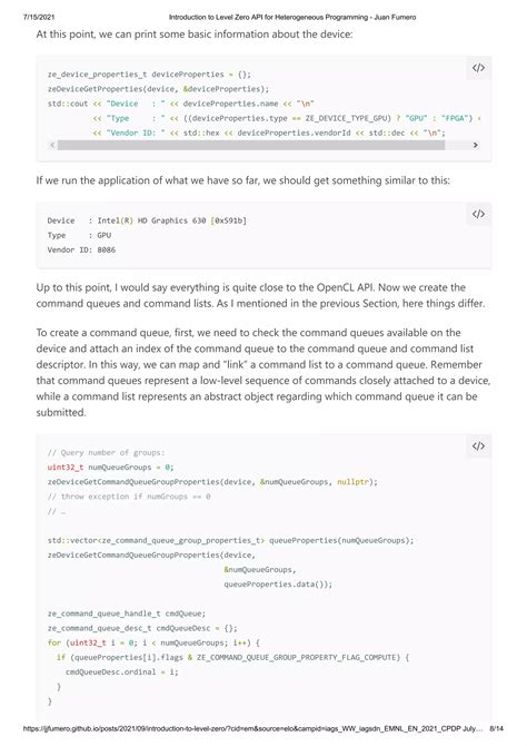 Introduction To Level Zero Api For Heterogeneous Programming Notes Pdf