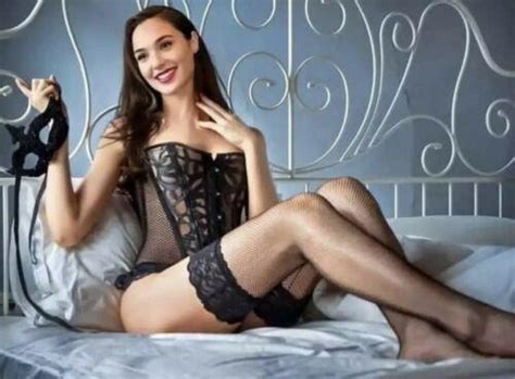 Gal Gadot Sitting On A Bed With Lingerie On Sexy 3879010939