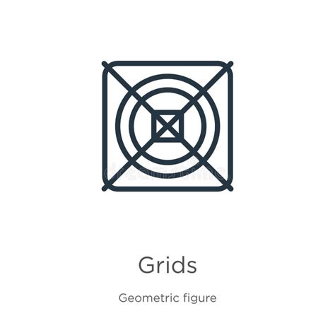 Grids Icon In Trendy Design Style Grids Icon Isolated On White Background Stock Vector