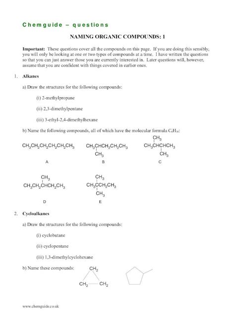 Pdf Chemguide Questions Naming Organic Compounds 1 Dokumen Tips