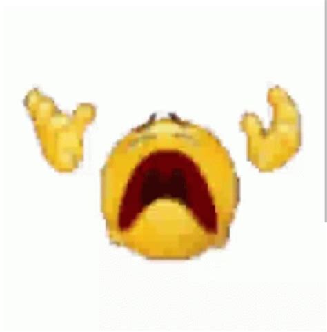 Создать мем смайл с руками Emoji Scream орущий смайл Картинки Meme