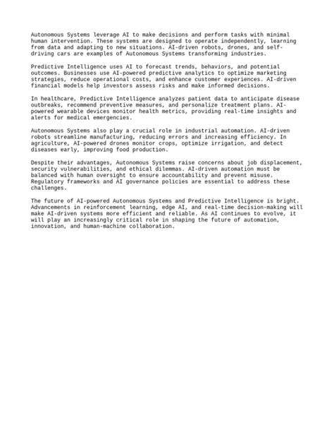 Autonomous System Pdf