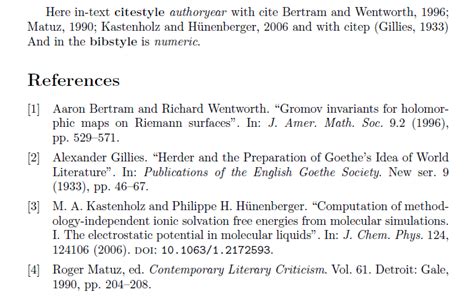 Bibliographies Numerical Reference List With Author Data In Text