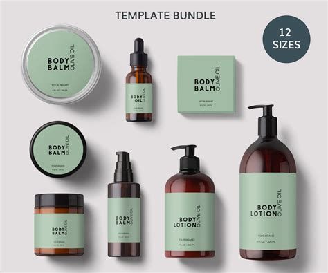 Minimalist Body Product Labels Editable Cosmetic Labels Printable Diy