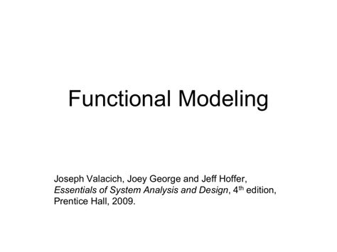 11 Functional Modeling
