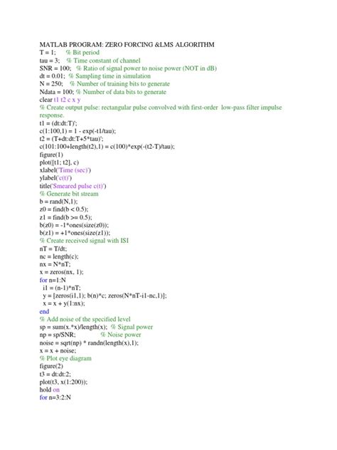 Comparison Of Zero Forcing And Lms Adaptive Equalization For Isi Mitigation In Digital