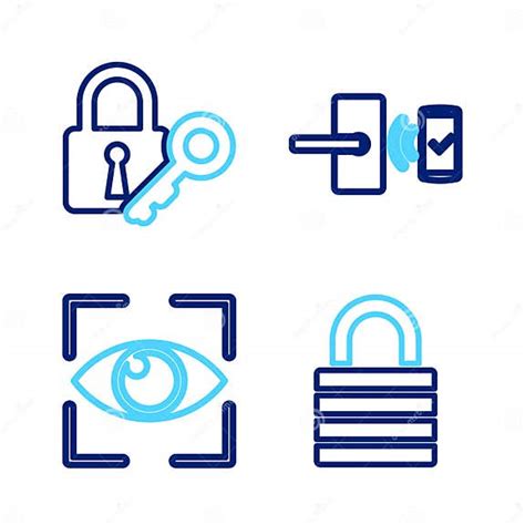 Set Line Lock Eye Scan Digital Door Lock With Wireless And And Key