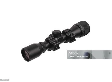 흰색에 고립 된 무기에 대한 현대 검은 광학 범위 흰색 배경에서 격리된 시야 범위 개인 장식품에 대한 스톡 사진 및 기타 이미지 개인 장식품 검은색 겨냥 Istock