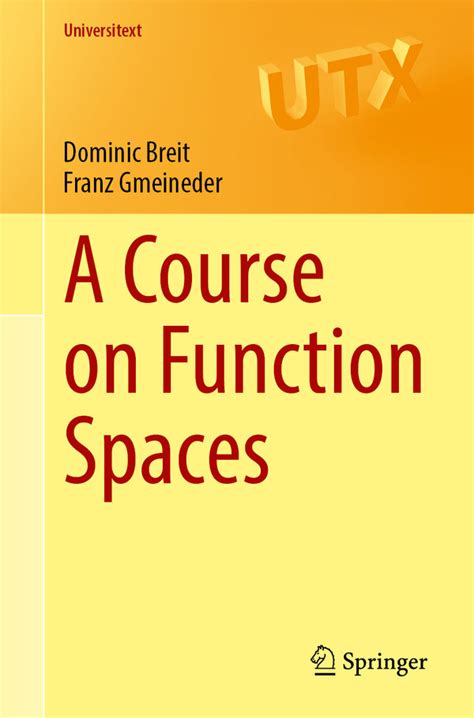 A Course On Function Spaces I Dominic Breit Ebook Pdf Englisch