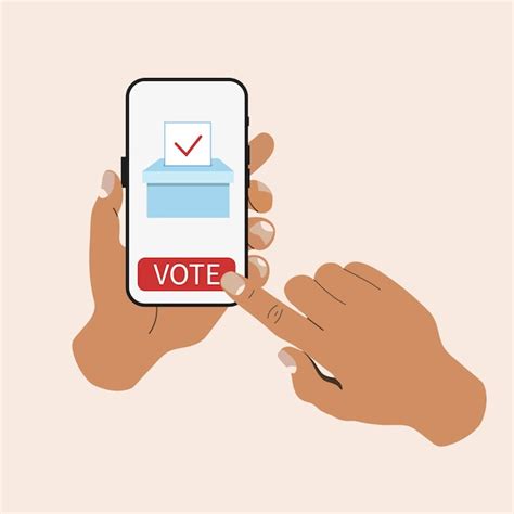 Premium Vector Flat Concept Of Online Voting Electronic Voting