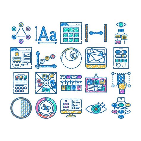 Ux Ui Design App Website Icon Hand Drawn Vector Art At Vecteezy