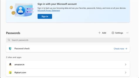 How To Manage Saved Passwords In Microsoft Wallet