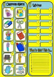 CLASSROOM OBJECTS ESL Worksheet By Natleb