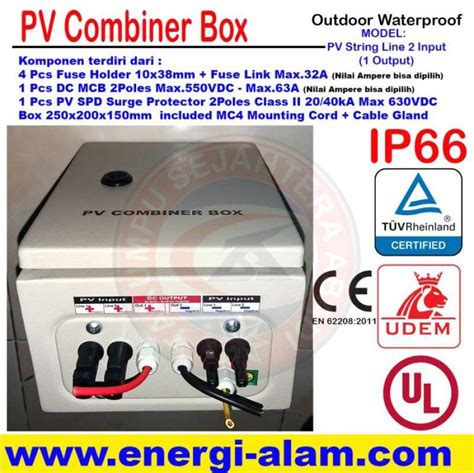 Promo Pv String Combiner Box [2 Pv In 1 Dc Out 500vdc] Instalasi Plts Ip66 Diskon 23 Di Seller