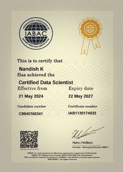 Nandish K On Linkedin Datascience Certification Iabac