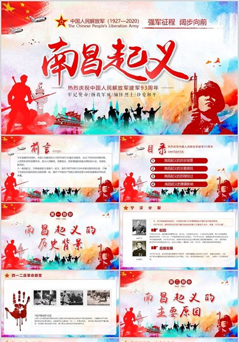 南昌起义ppt 南昌起义ppt模板下载 觅知网